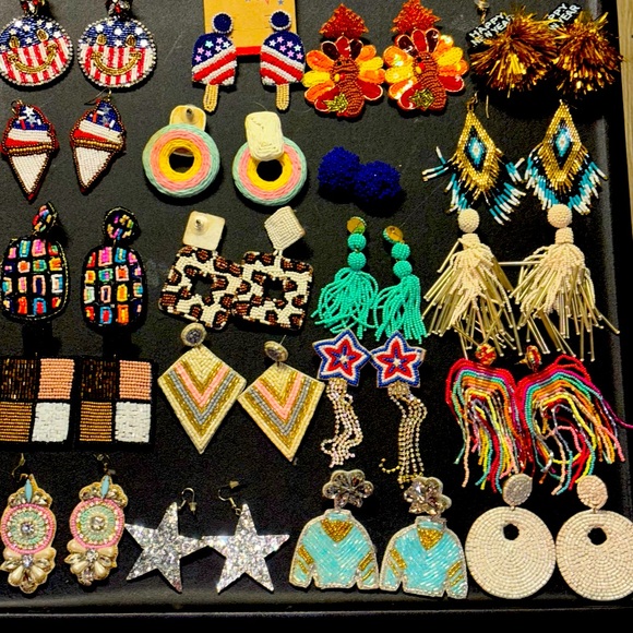 Jewelry | Lot Of 2 Colorful Beaded Earrings Sets | Poshmark